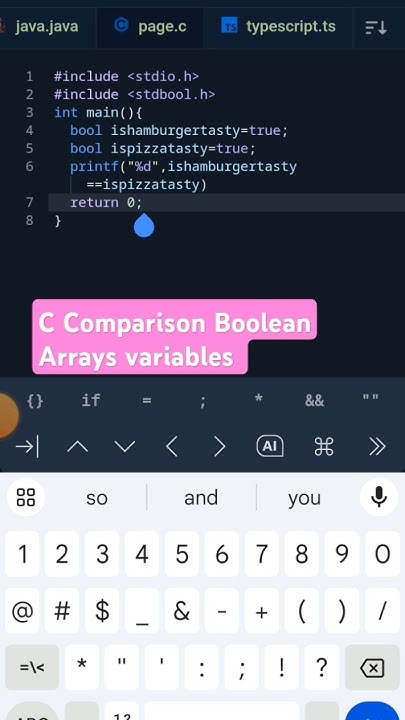 C Comparison Boolean Arrays variable #c#comparison #boolean #array #variable #coding # ...