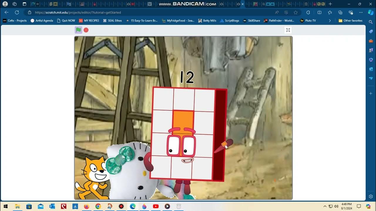 Numberblock 12 Bouncing on Mermy and Sits on Her - YouTube