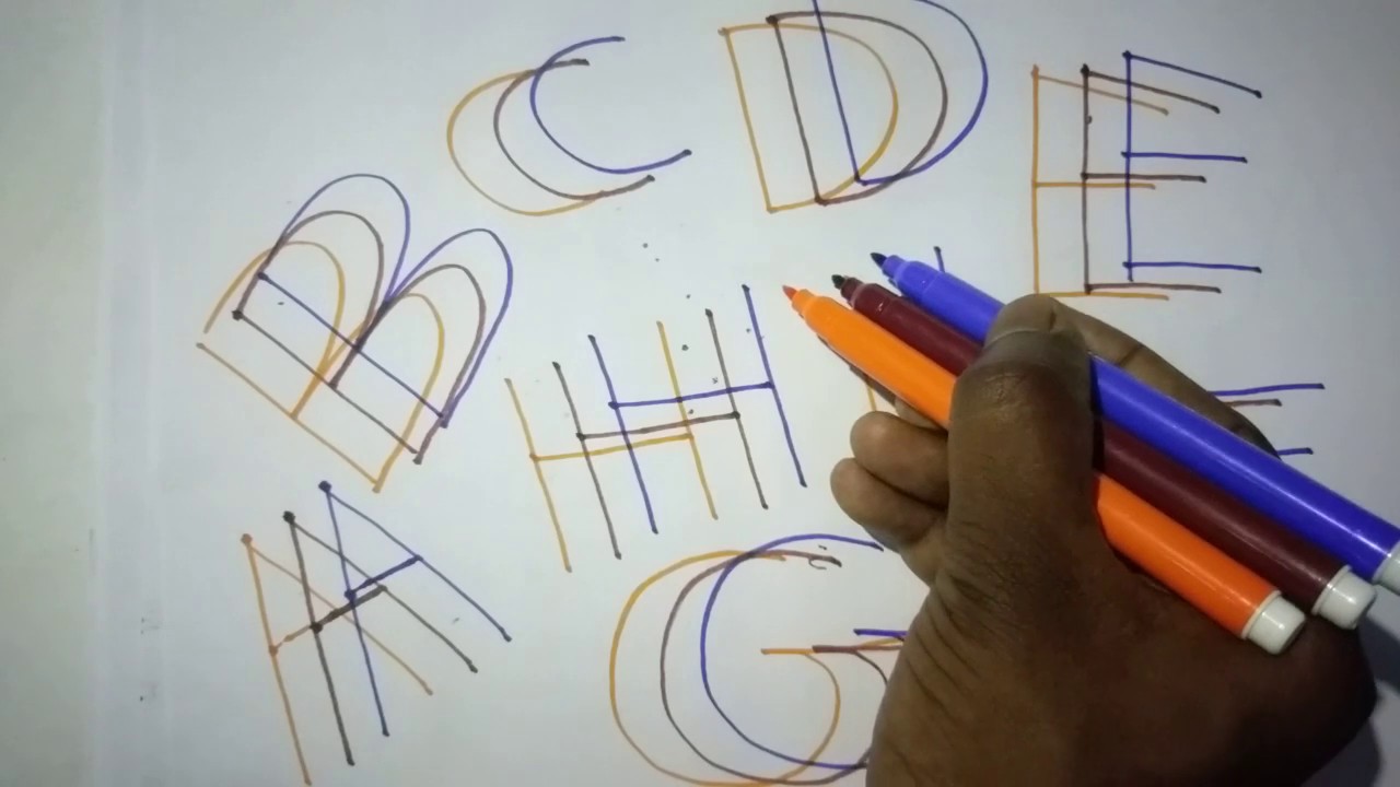 How to create 3 line text - YouTube