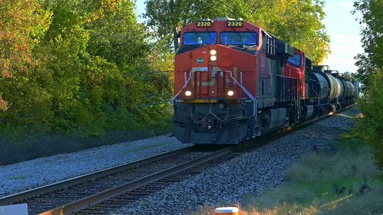 CN freight train Haslett Michigan 10-13-19 - YouTube