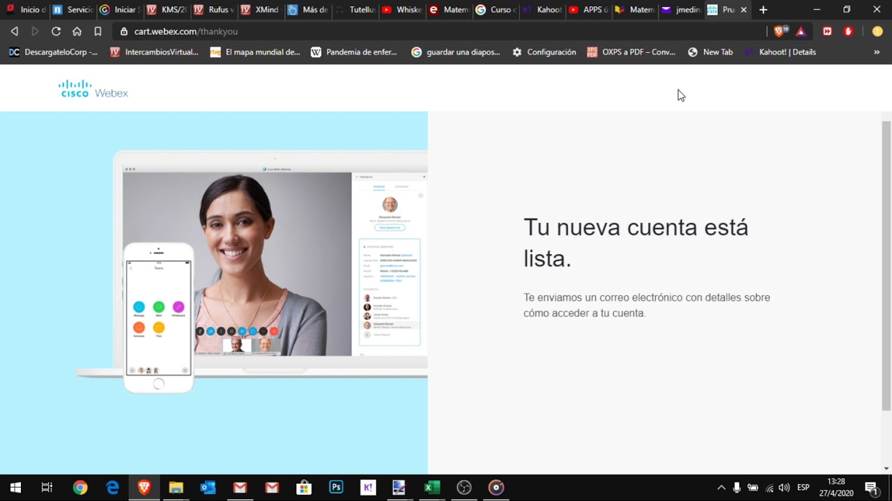 1 CREAR UNA CUENTA EN CISCO WEBEX - YouTube