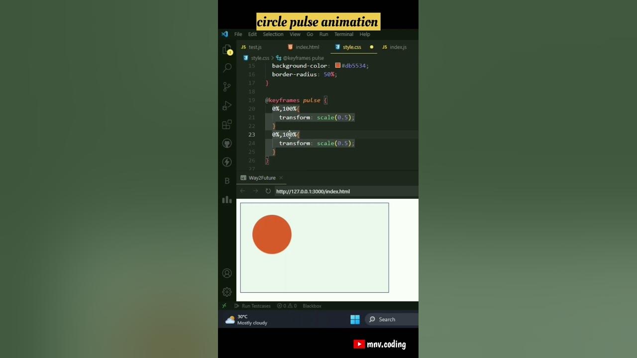Circle Pulse Animation Using Paython 😱 Shorts Youtubeshorts Programming Coding Youtube