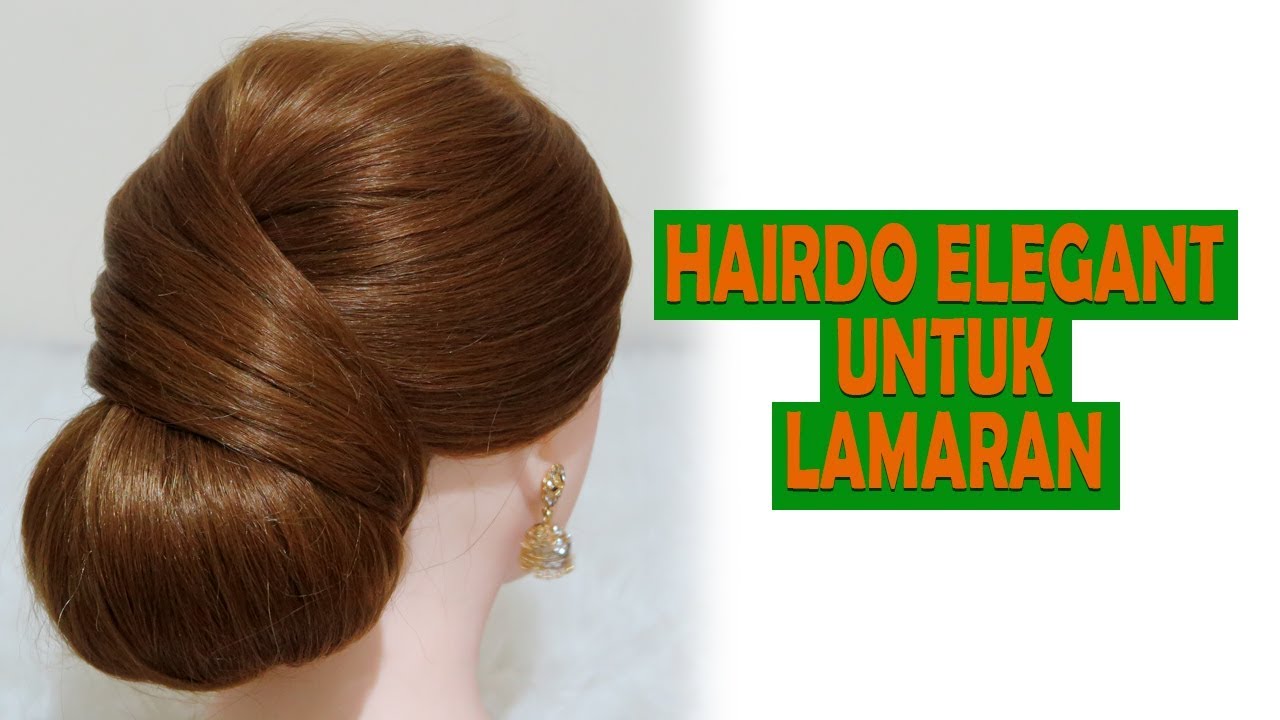 Elegant Hairdo for Long Hair | Sanggul Tanpa Sasak | Sanggulid - YouTube