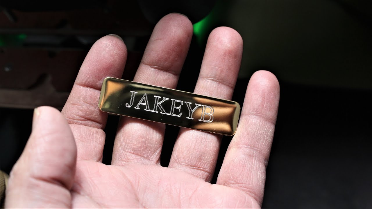 Custom Engraving Gold Plate Long Engraved with Text - YouTube