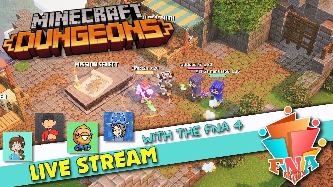 Minecraft Dungeons 🔴 Live Stream with FNA4🔴 - YouTube