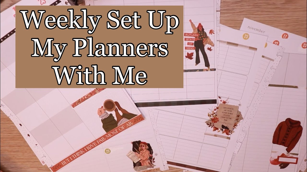 Weekly Planner Prep **Set Up My Planners With Me** -Rongrong Stickers ...
