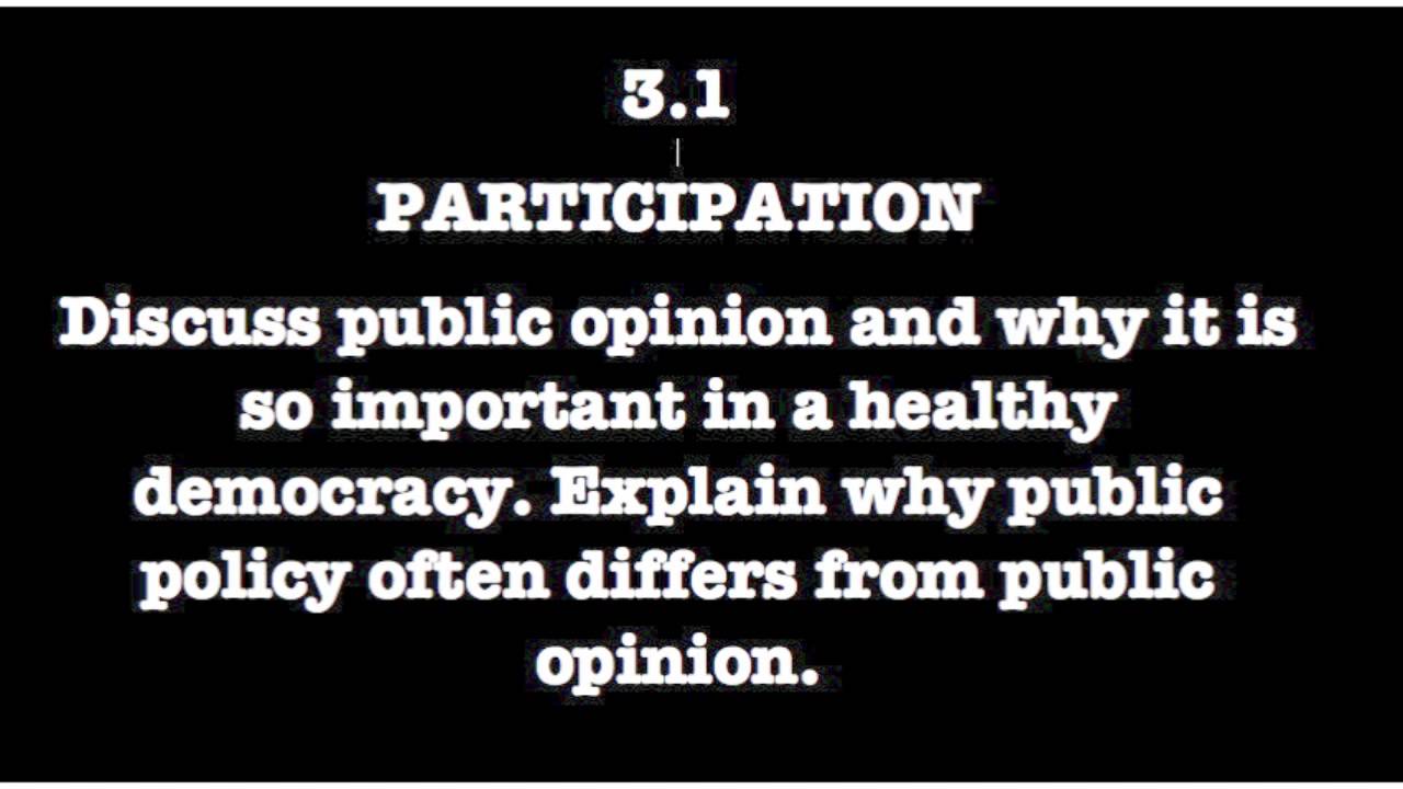 3 1 Discuss Public Opinion And Why It Is So Important In A Healthy