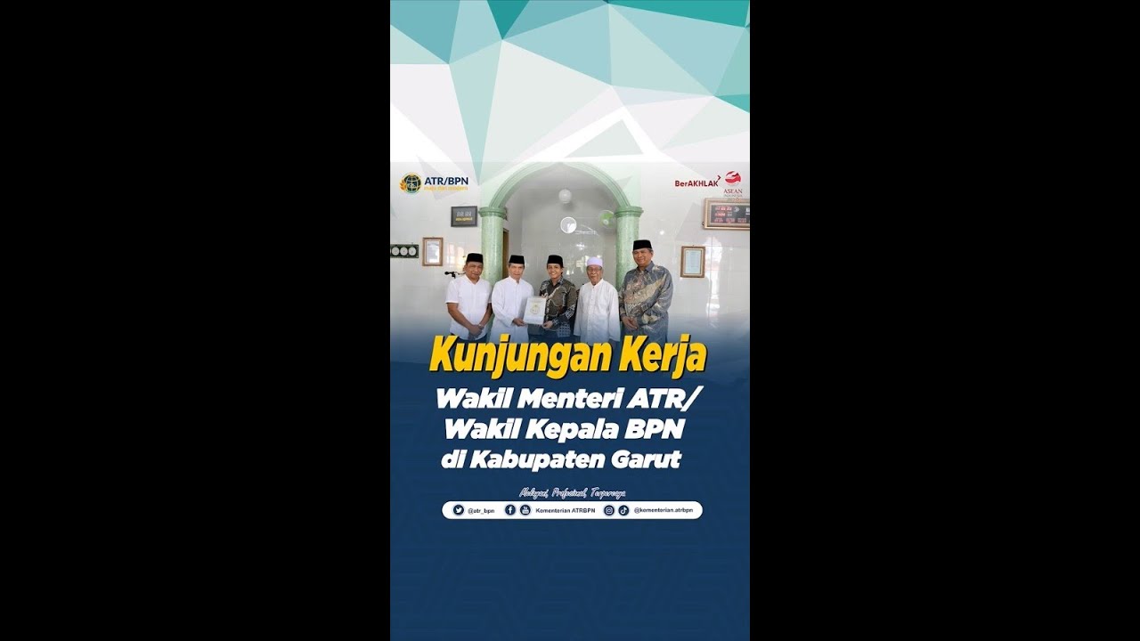 Kunjungan Kerja Wamen Atr Waka Bpn Di Kabupaten Garut Youtube