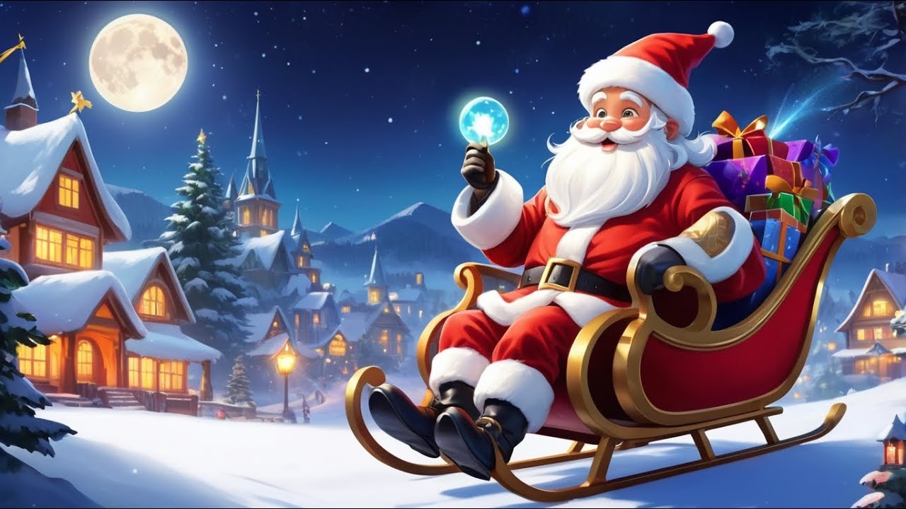 "Christmas Song for Kids 🎄 | Jingle Jolly Christmas Time | Santa, Snow ...
