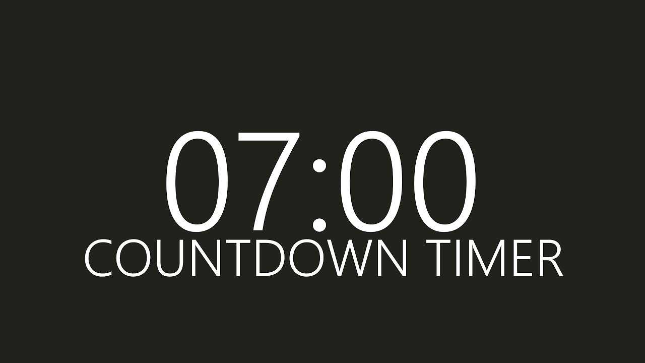 7 Minute Timer (Countdown) - YouTube