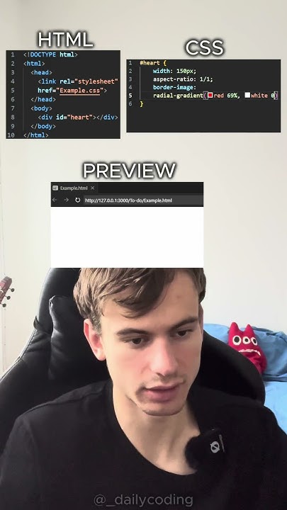 How To Code A Heart In Html And Css Frontenddeveloper Youtube