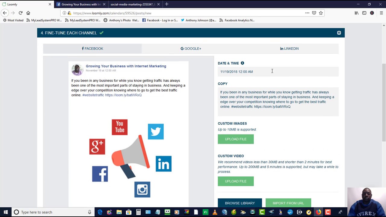 How to use Loomly Social Media Content Calendar Scheduling Tool - YouTube