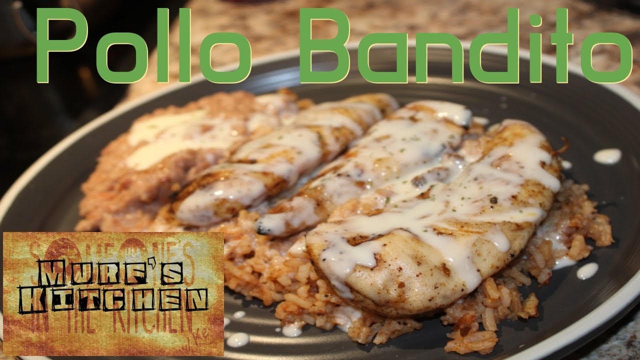 Pollo Bandito; Grilled Chicken with Seasoned Rice and Refried Beans ...