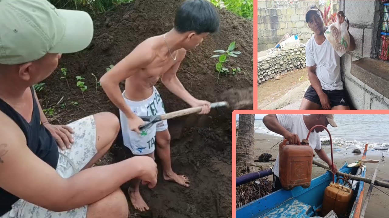Nag hukay ng lupa | nag prepare ng pang laot ni tito Niño - YouTube