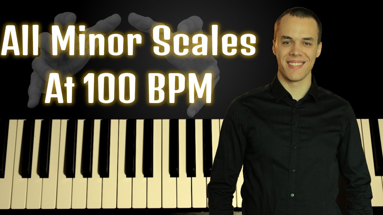 All Natural Minor Scales On Piano At 100 BPM - YouTube