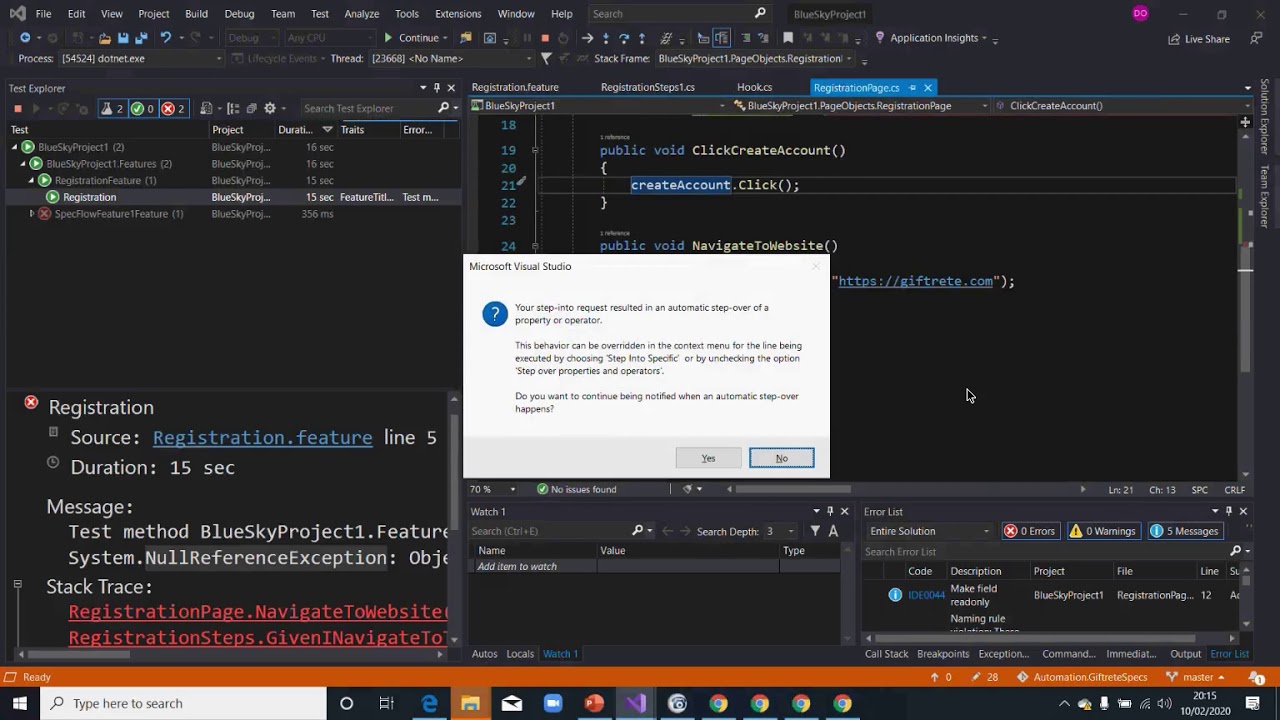 Introduction To Test Automation C# (MS Test)- Class 2E - YouTube