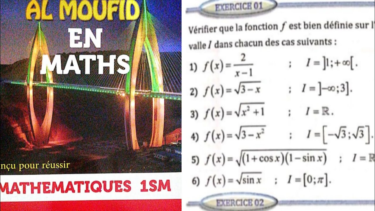 fonctions numériques: exercice 1page 53 almoufid en mathématiques. 1bac ...