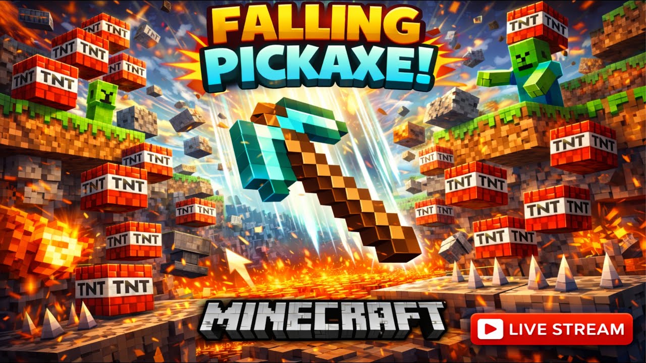 🔴 FALLING PICKAXE #shorts - YouTube