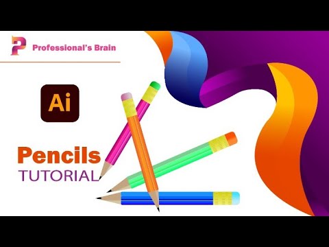 Professional Pencils Design Tutorial| Adobe illustrator tutorial ...
