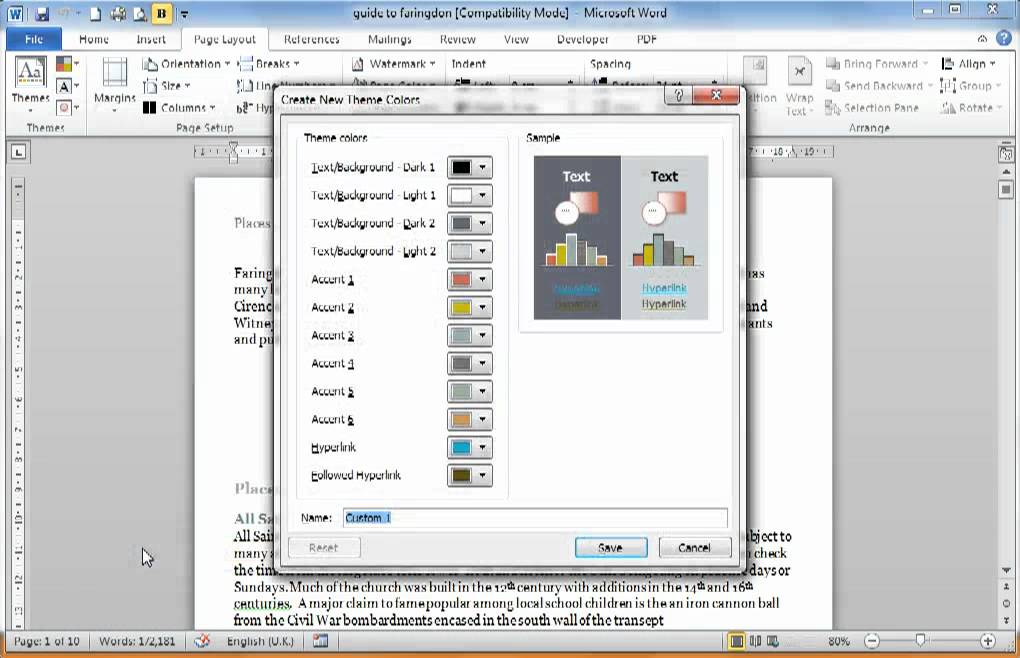 How to Use Office 2010 - Themes - YouTube