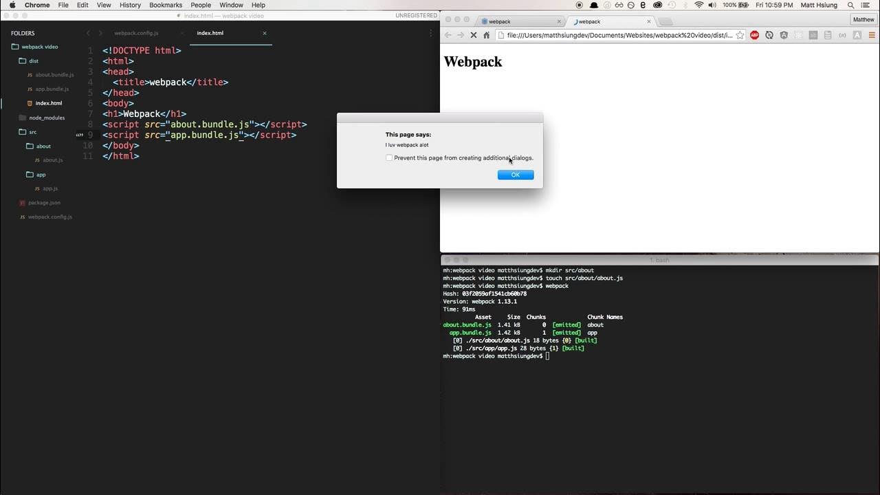 Webpack Config Basics - 3. Multiple entry points - YouTube