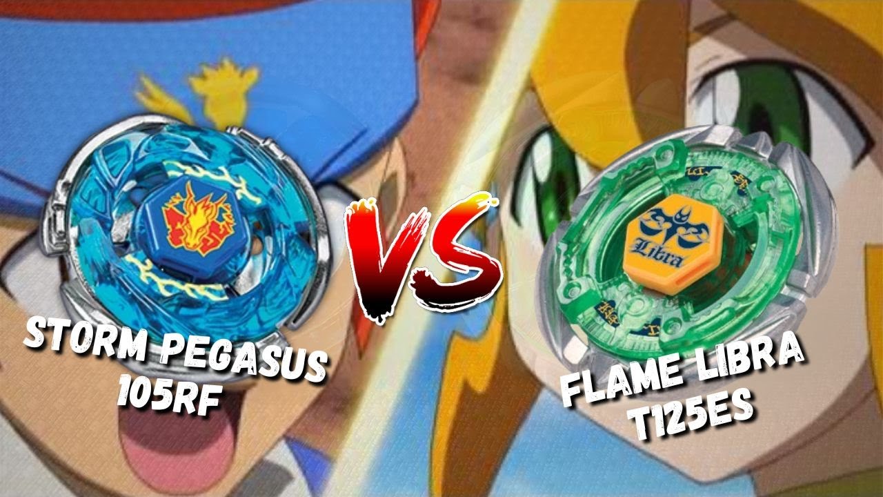 ANIME BATTLE! STORM PEGASUS VS FLAME LIBRA (Metal Fight Beyblade) メタル ...
