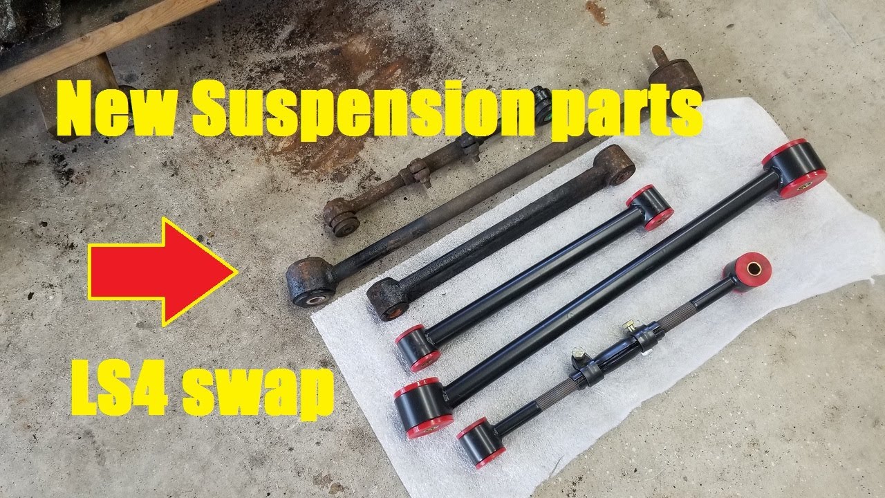 Suspension upgrades on the 88 Fiero for LS4 swap - YouTube