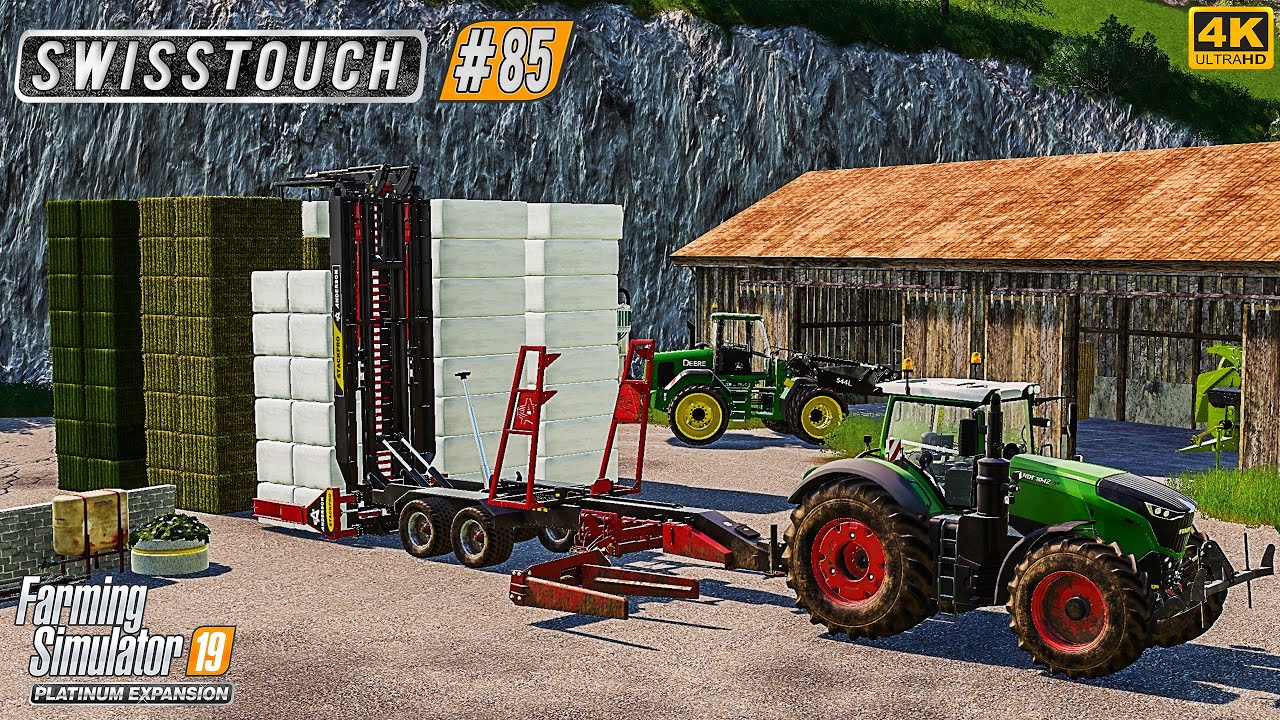 Hauling 140 Grass, Hay & Silage Bales. Fertilizing Fields ⭐ Swisstouch ...