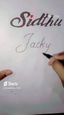 Beautiful Calligraphy | [jacky] in Elegant Letters" #shorts # ...