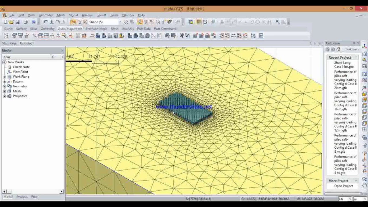 Analysis of Raft in MIDAS GTS finite element software - YouTube