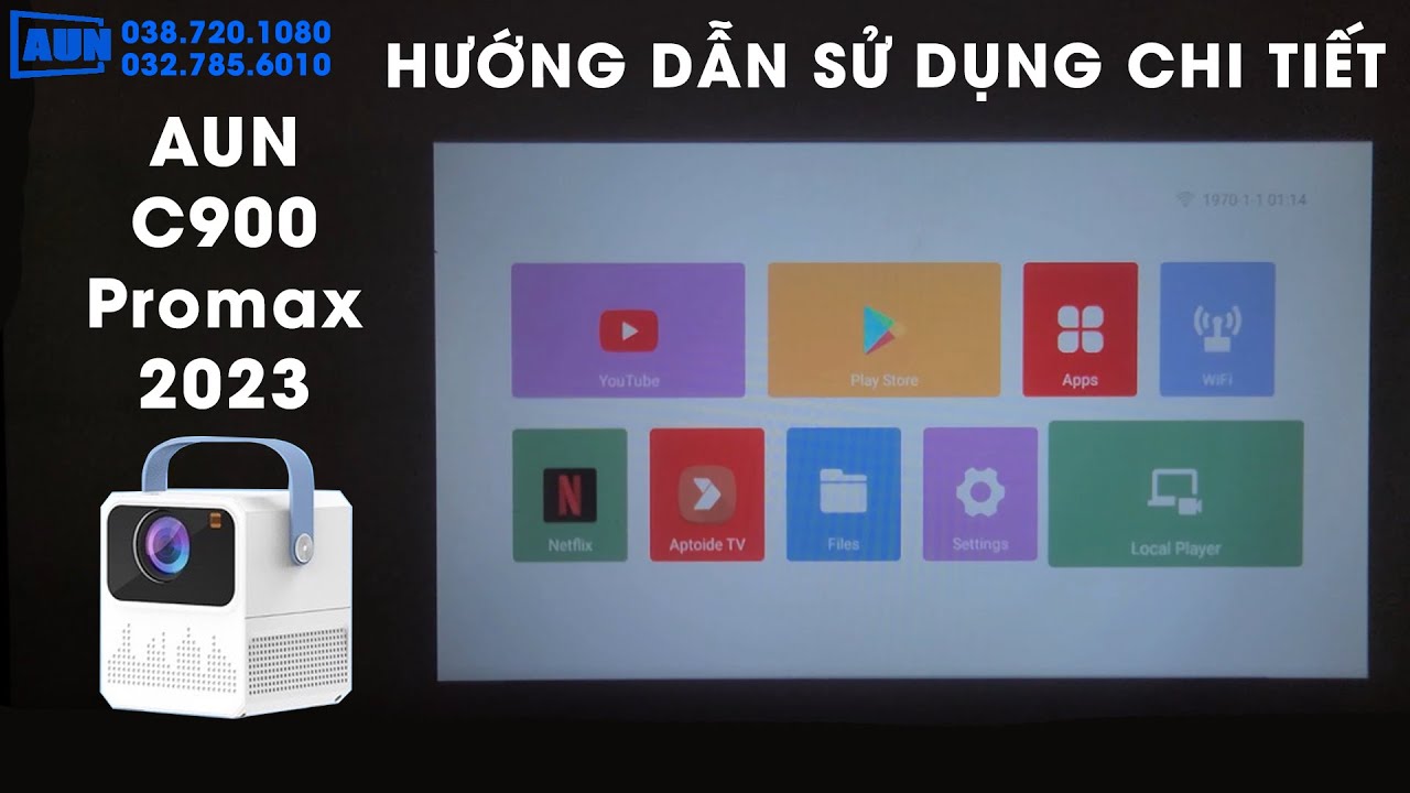 Hướng dẫn sử dụng chi tiết - Máy chiếu AUN C900 Promax 2023 - YouTube