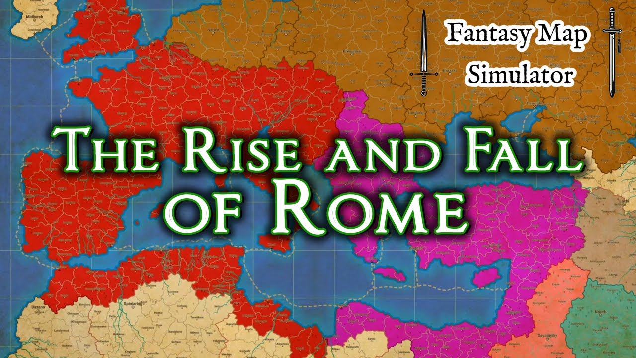 The Rise and Fall of Rome in Fantasy Map Simulator - YouTube