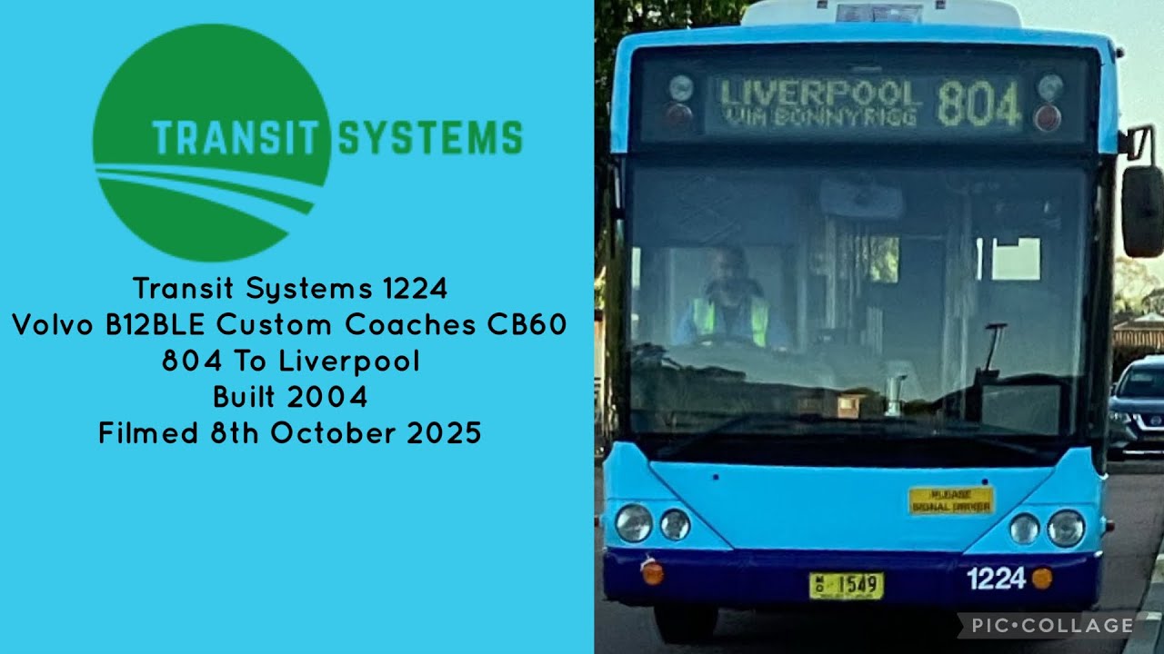 Transit Systems (1224) Volvo B12BLE Custom Coaches CB60 804 To ...