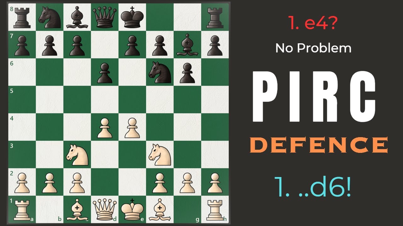 The PIRC DEFENCE For BLACK, 1. e4 d6!! - YouTube