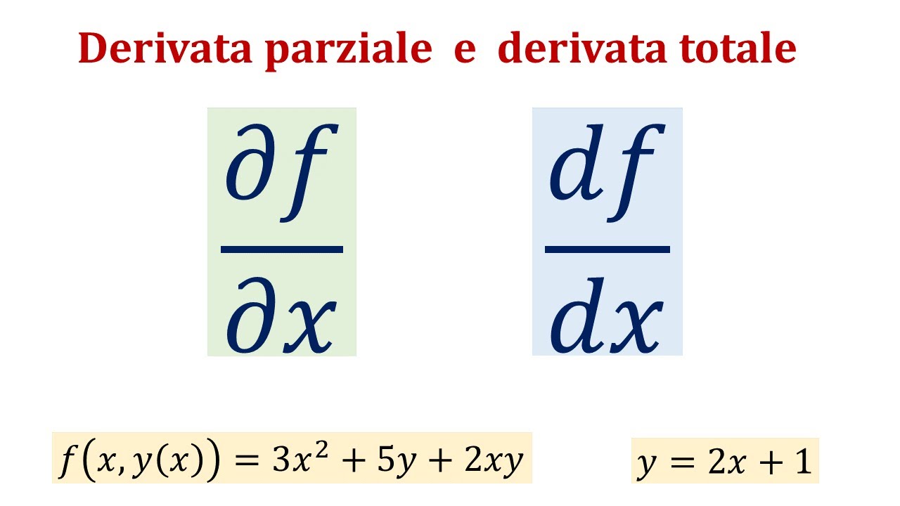 Derivate parziali e derivate totali - YouTube