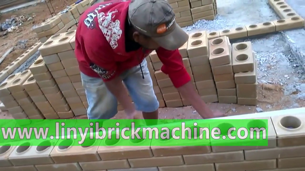 use compressed earth block, clay interlocking lego brick build house ...