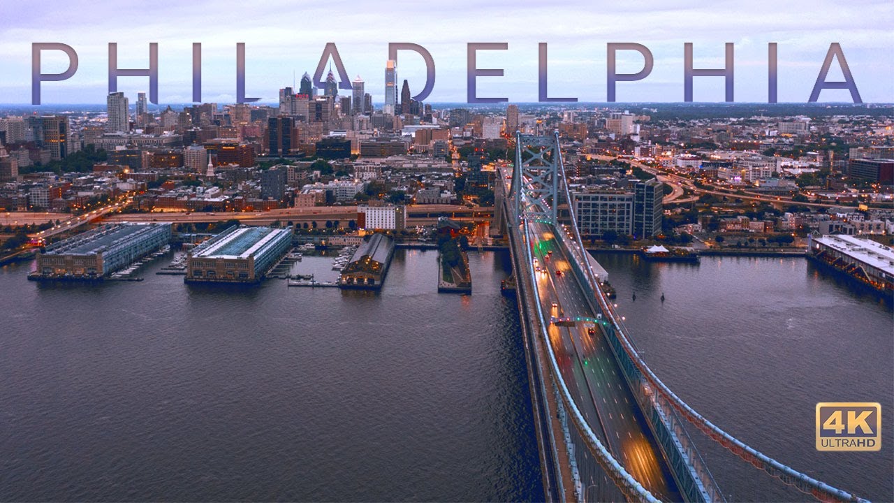 Flying Over Philadelphia | Relaxing Film with Calming Music [4k Drone ...