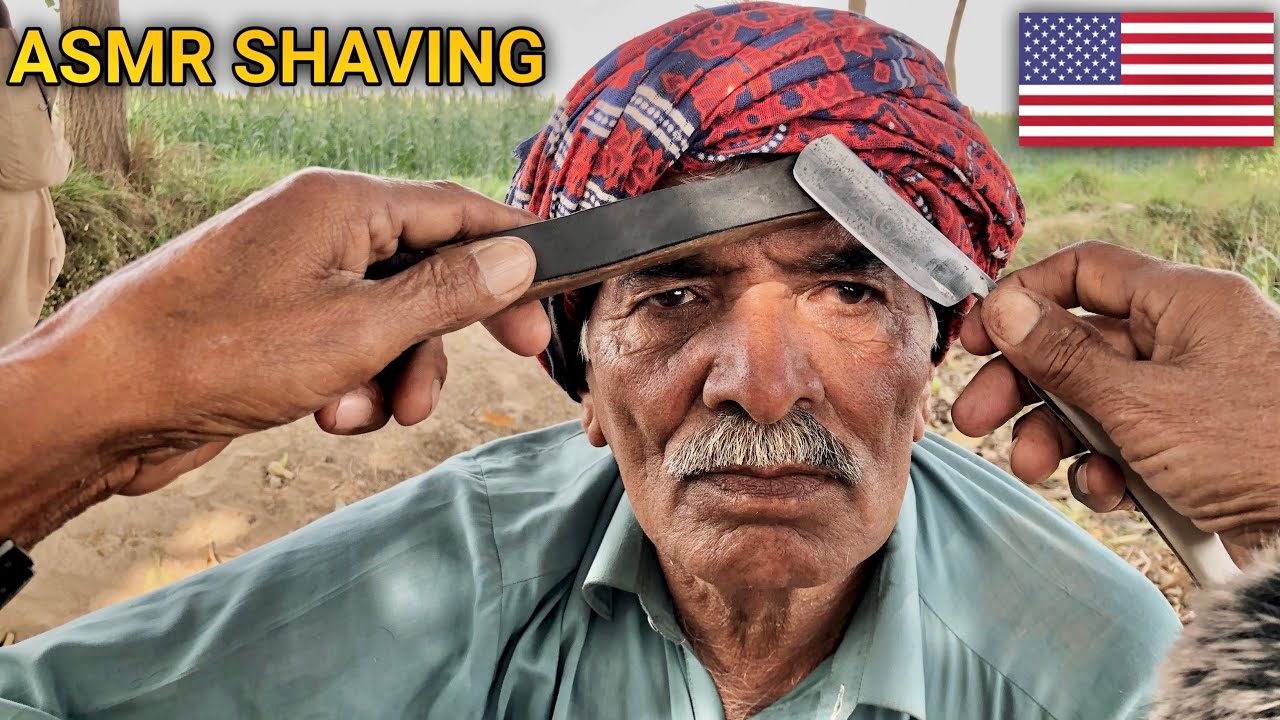 ASMR Fast Shave 🪒 Popular Shaving Method in saraiki area - YouTube