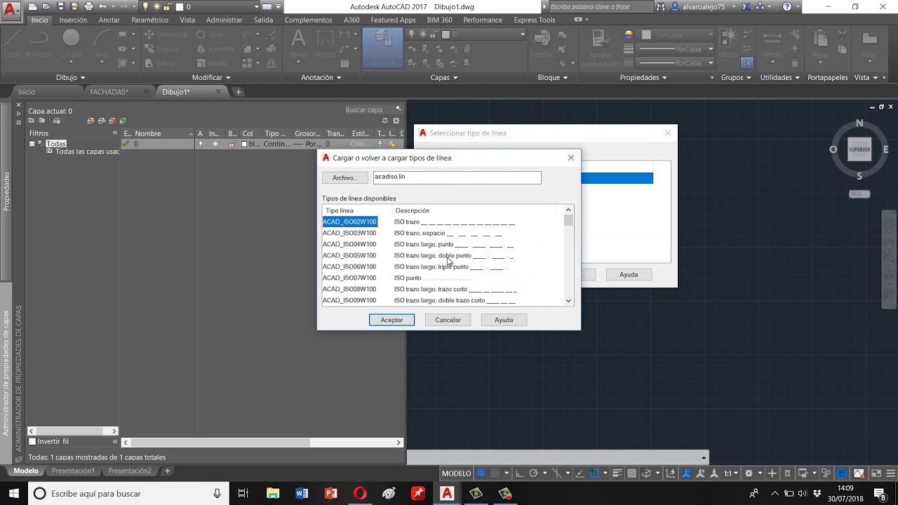 Cómo crear lineas segmentadas en autocad - YouTube