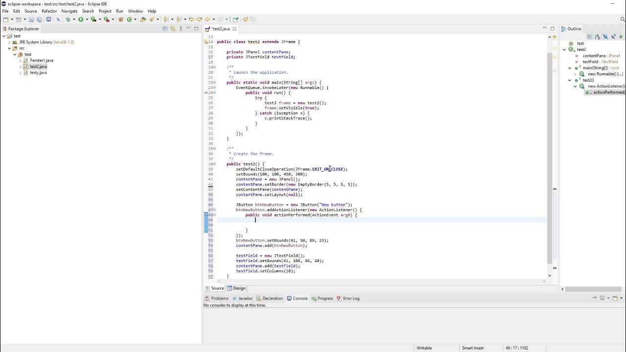 Buttons und Textfelder benutzen - Eclipse - YouTube