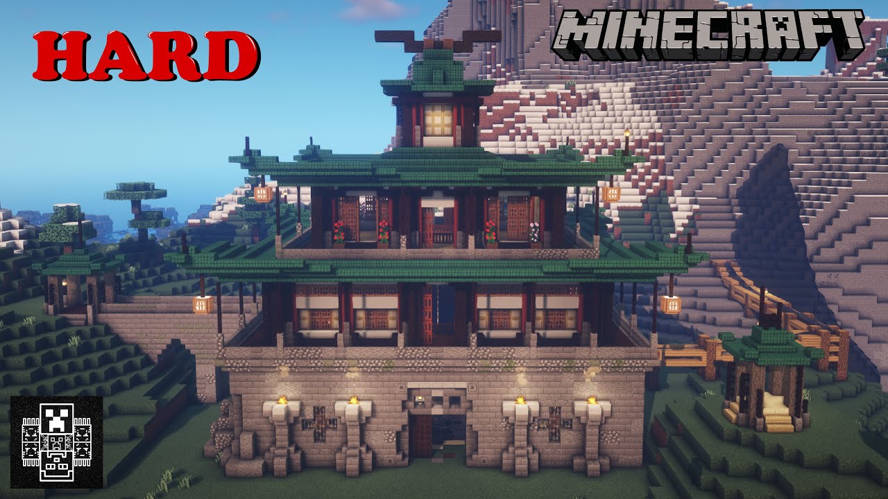 How to build a Japanese Castle in Minecraft | Japanese Base - [Tutorial ...