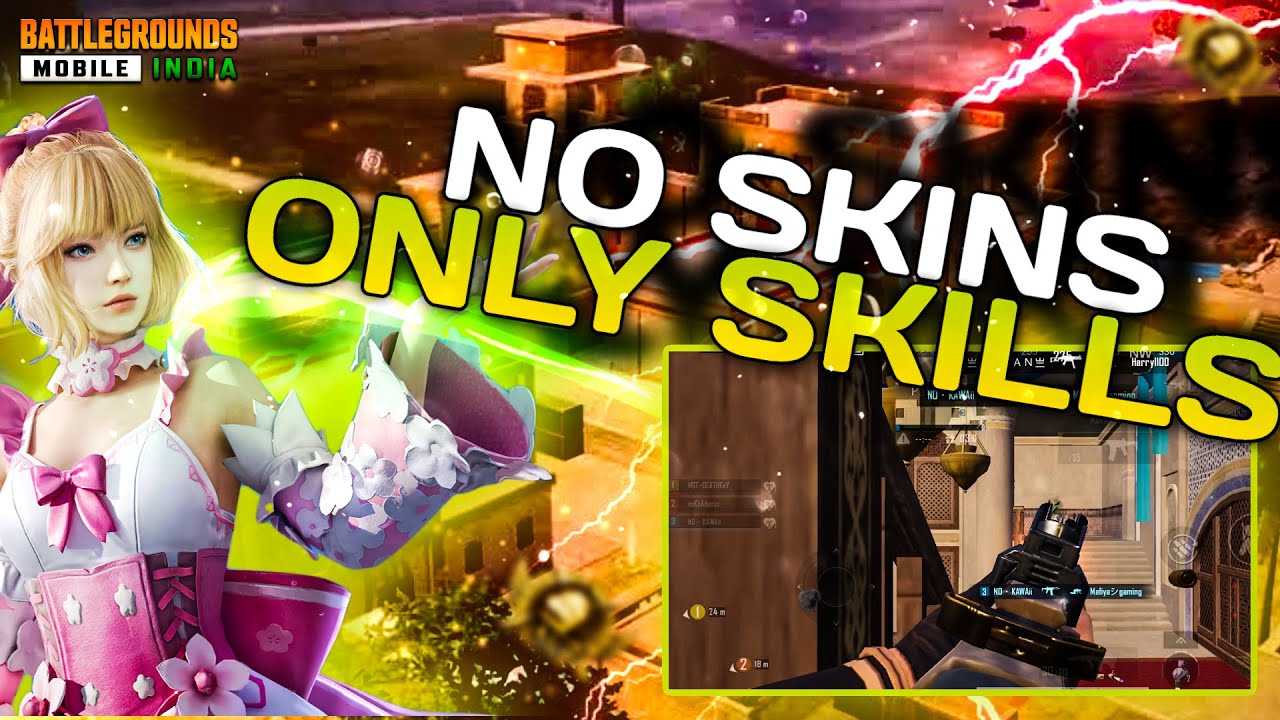 No skins only skills/bgmi montage - YouTube