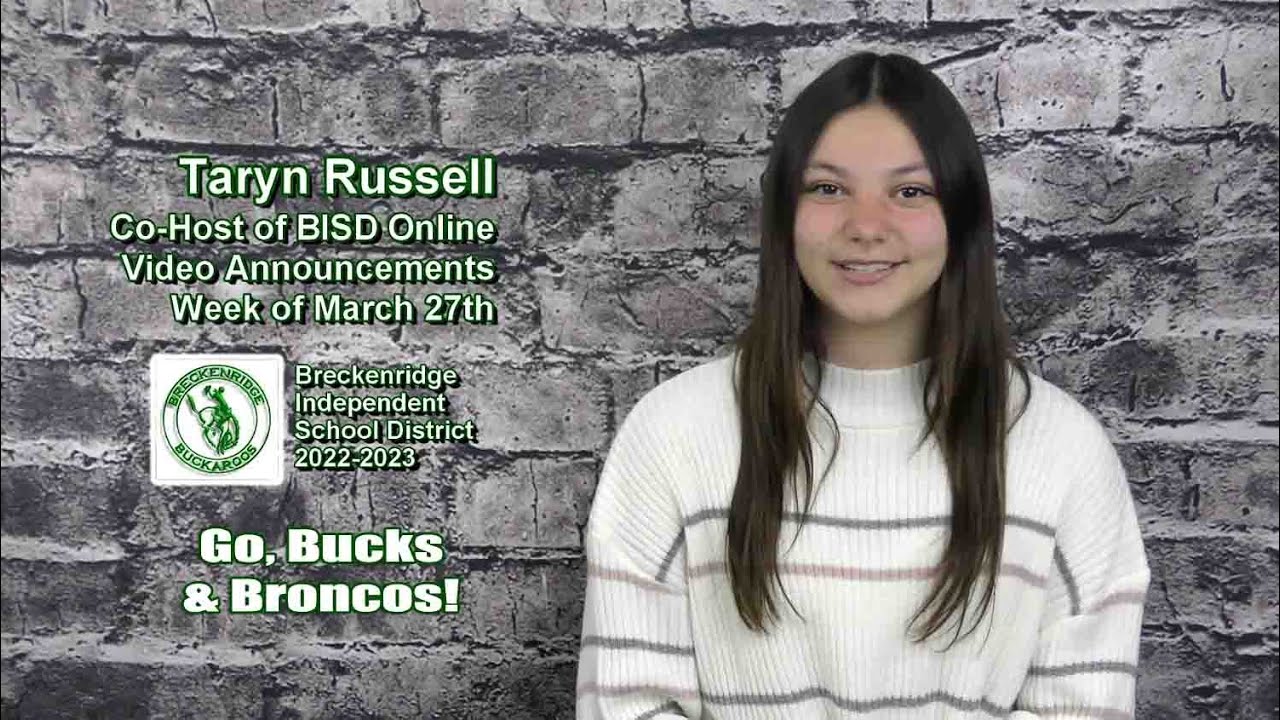 BISD Online Video Announcements 032723 Taryn Russell REV - YouTube