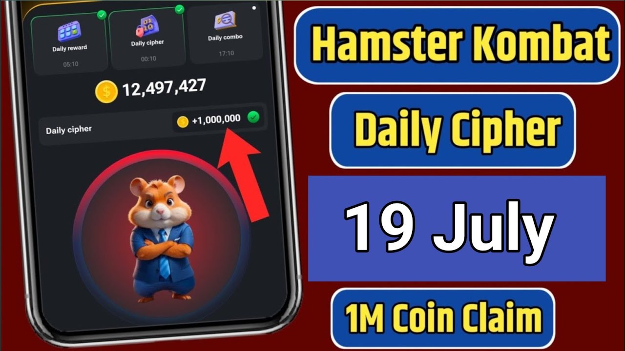 19 july Daily Cipher Code Hamster Kombat | Hamster Combat Cipher Code july 19 |Hamster Kombat ...