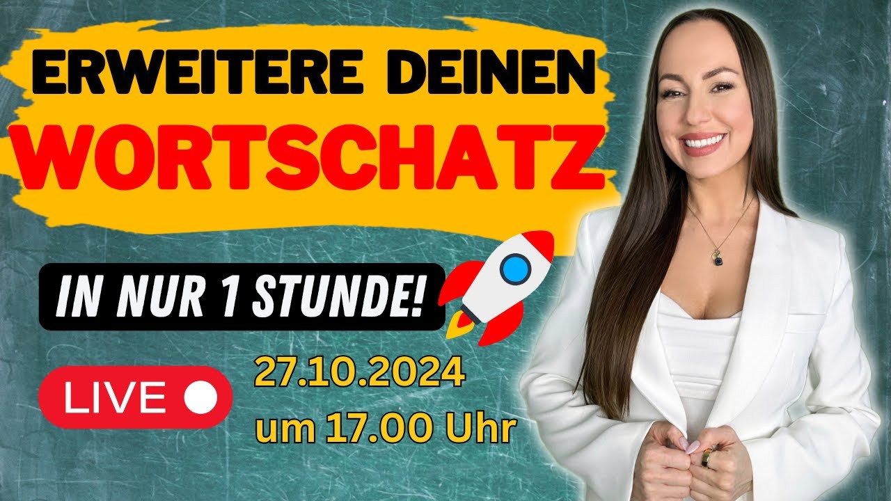 🚀1 Stunde WORTSCHATZ (Deutsch lernen | Wortschatz | Deutschkurs ...