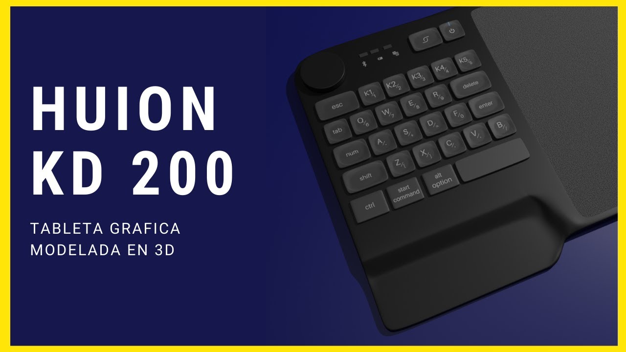 HUION Inspiroy Keydial KD 200 - Tablet Modeling in Blender - YouTube