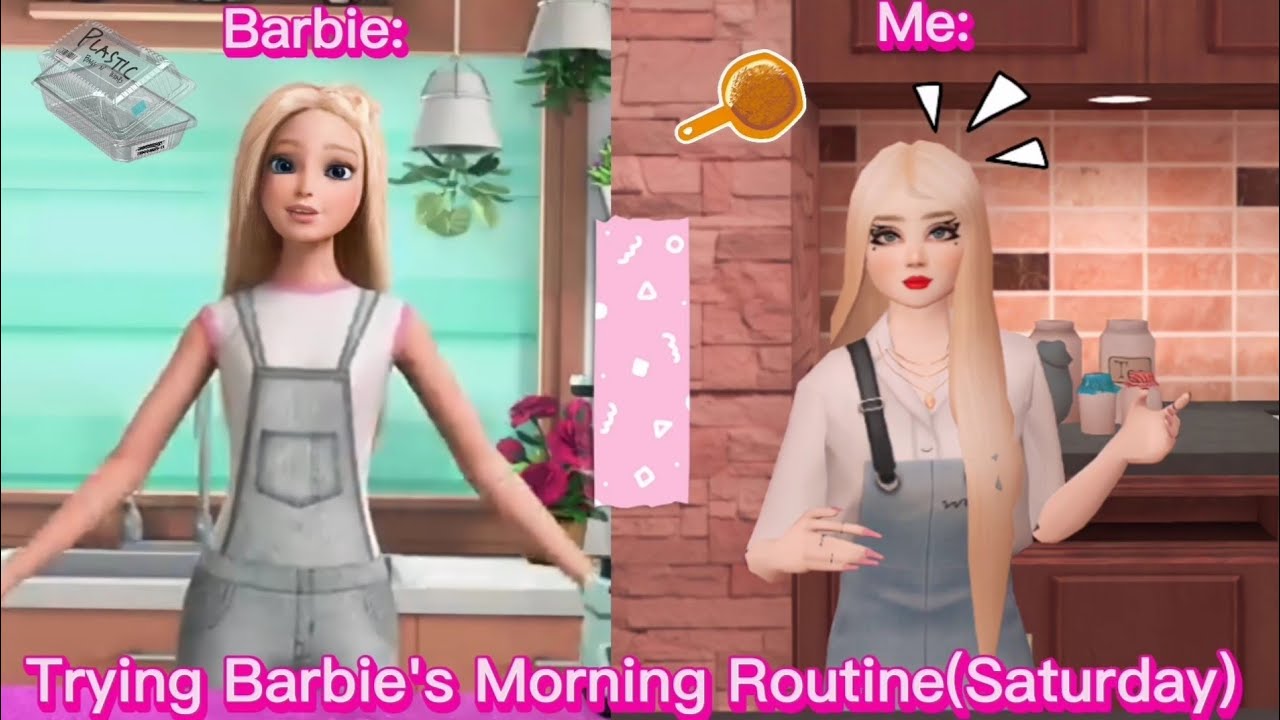 Trying Barbie's Saturday Morning Routine!💗 - YouTube