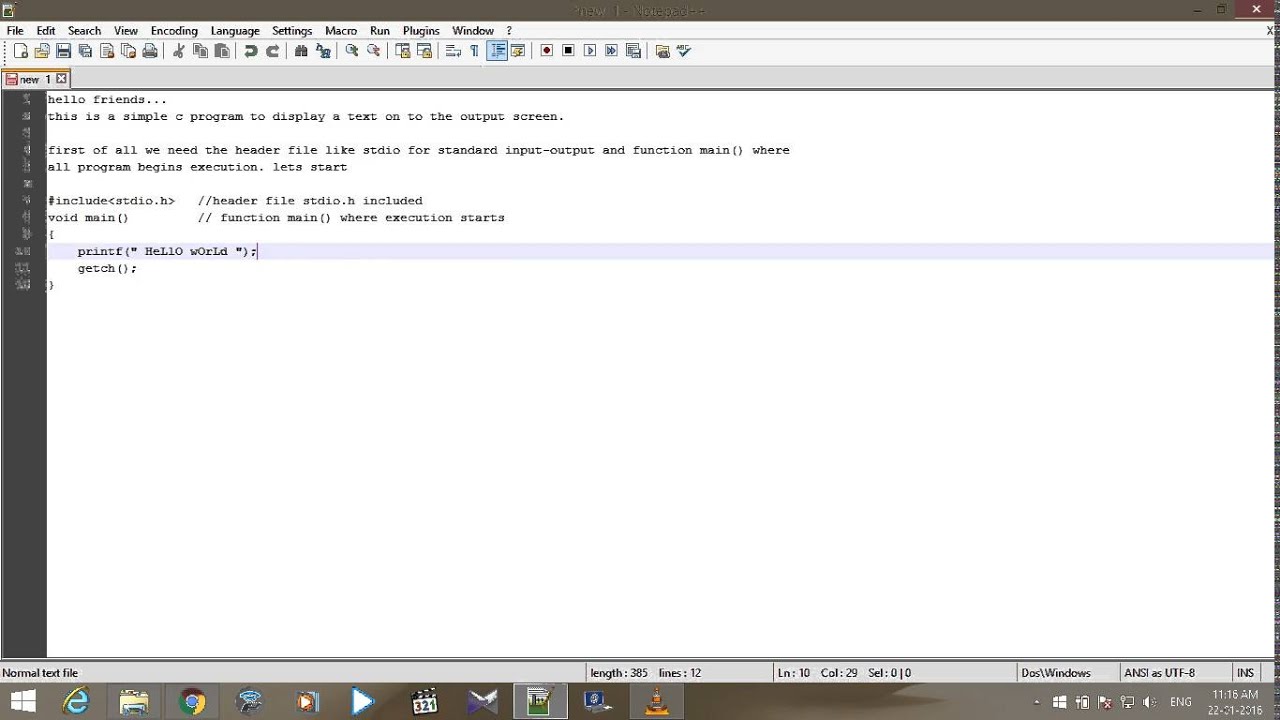 Basic C Program YouTube Basic C Program YouTube