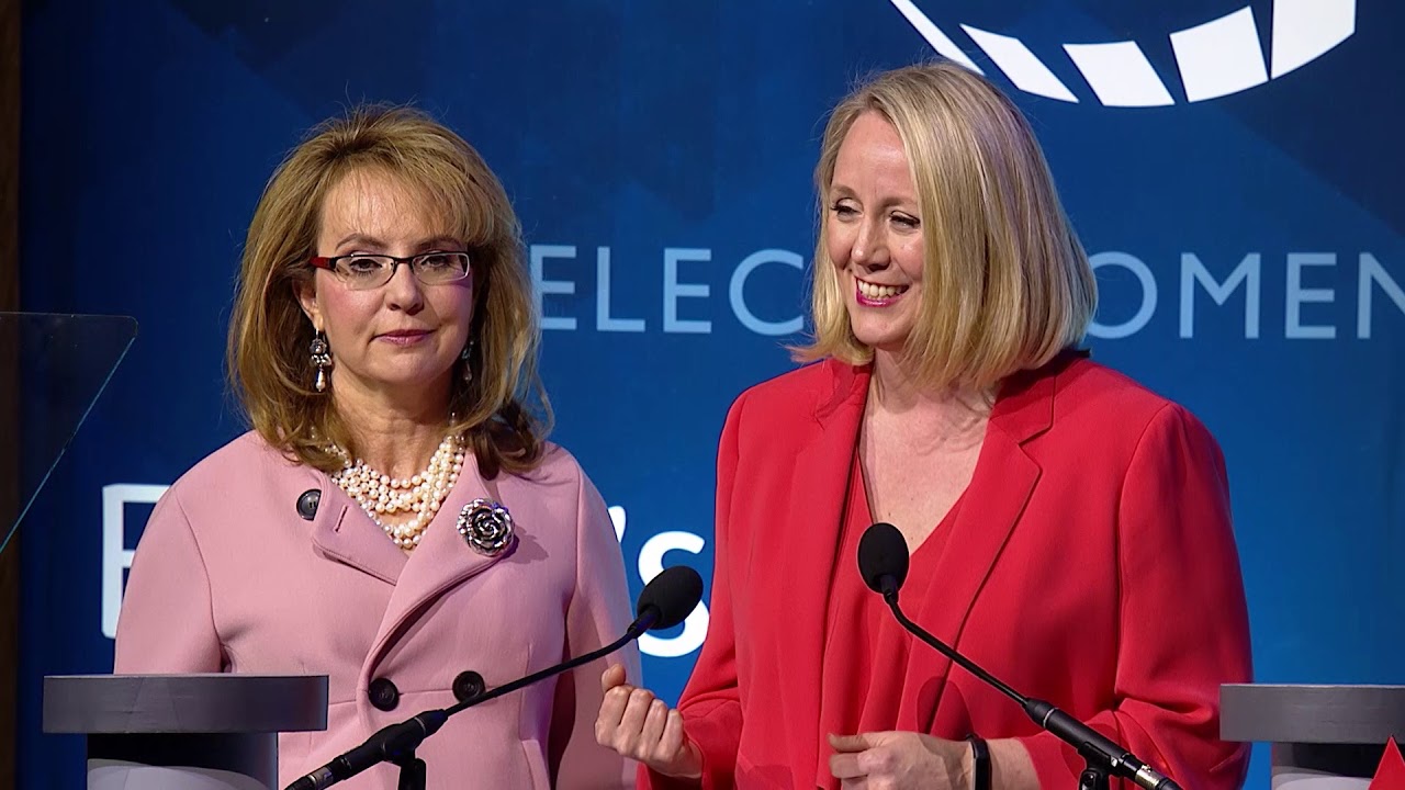 Gabby Giffords and Stephanie Schriock Speak at the 2018 We Are EMILY ...
