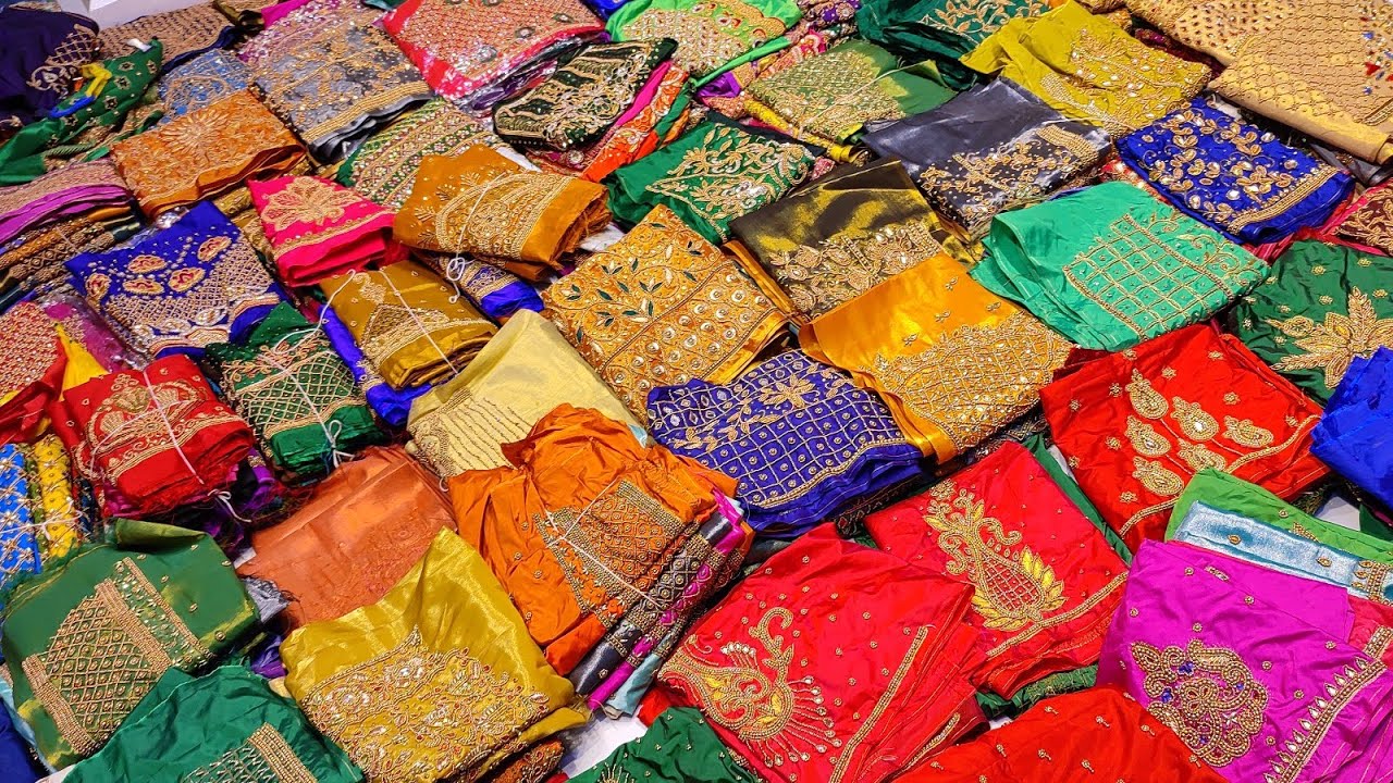 Latest Aari Work Materials Rs.450 முதல்👌👌Sowcarpet Biggest Hand Aari ...